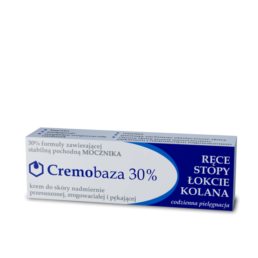 Cremobaza 30%: krem z mocznikiem do pękających pięt, stóp, łokci, kolan ...